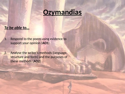 Ozymandias by Percy Shelley fully annotated lesson AQA GCSE Literature ...