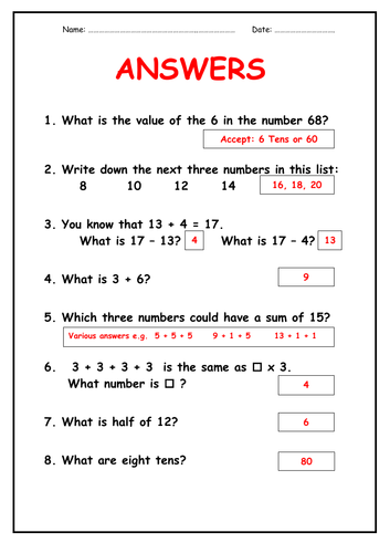 Year 3 Maths Test | Teaching Resources
