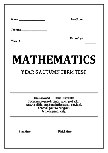 Year 6 Maths Tests - Bundle - 5 TESTS IN TOTAL!! | Teaching Resources