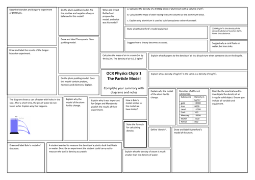 Ocr Revision Mats 9 1 Chapter 1 Teaching Resources