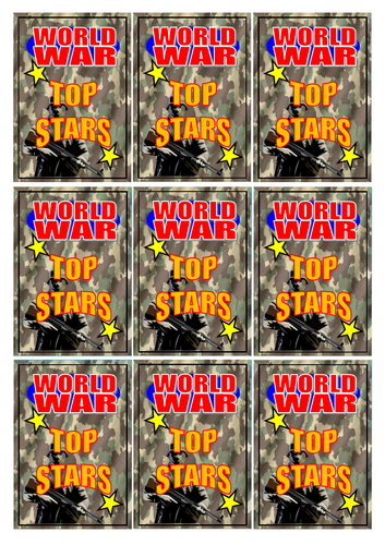 Famous World War One & Two People Top Stars Card Game set of 27 History ...