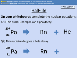 GCSE Physics: Half-life | Teaching Resources