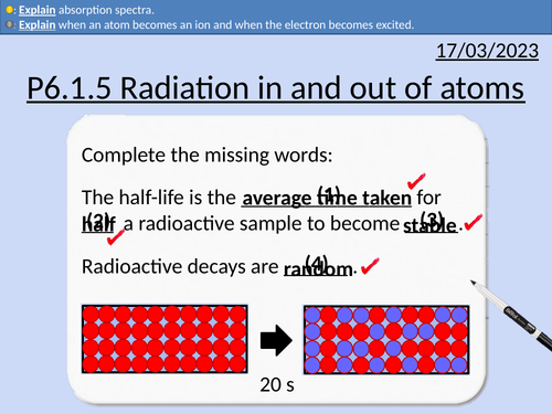 GCSE OCR Physics: P6 Radiation | Teaching Resources