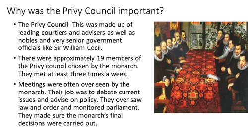 How was England governed during the reign of Elizabeth I? | Teaching ...