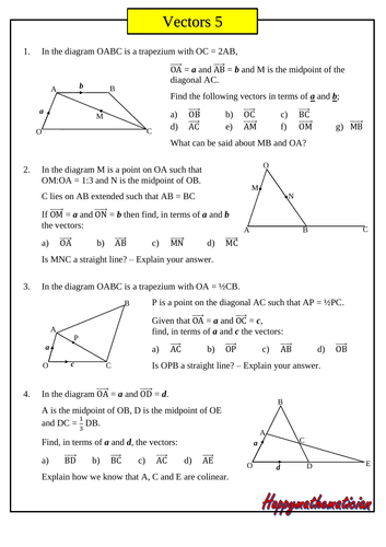 Ks4 Vector Journeys with Answers | Teaching Resources
