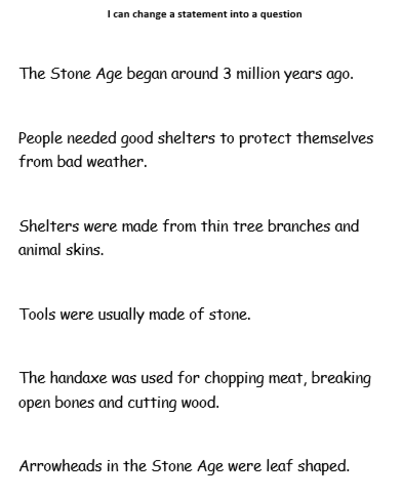 Stone Age | Teaching Resources