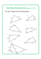 Sine Rule - Missing Sides and Missing Angles (solutions included ...