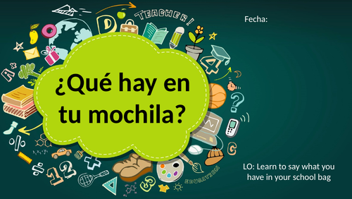 ¿Qué hay en tu mochila? | Teaching Resources