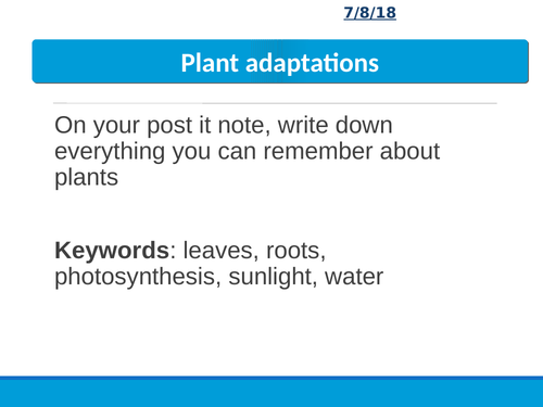 Plant Adaptations | Teaching Resources