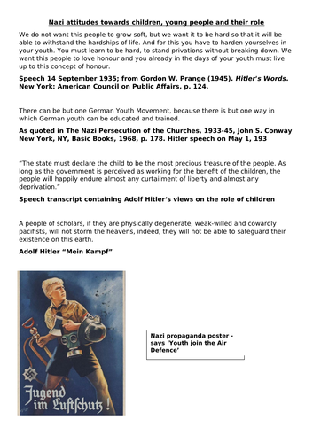 Women, Children + Workers in Nazi Germany | Teaching Resources