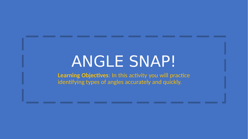 Types of Angles Snap Activity | Teaching Resources