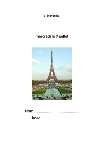 French year 6 transition day booklet and activities | Teaching Resources