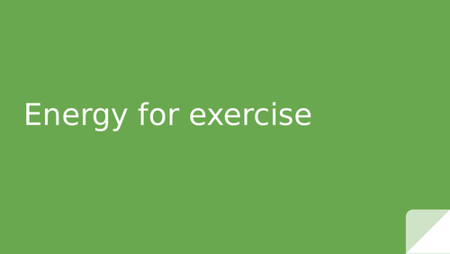 A-Level PE (OCR) Energy Systems | Teaching Resources A-Level PE (OCR) Energy Systems | Teaching Resources