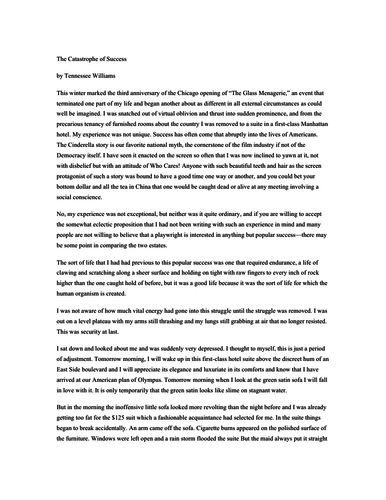 Tennessee Williams' 'Sweet Bird of Youth' lesson 8 - Act 2.2 | Teaching ...