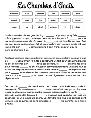 French reading comprehension texts and questions for upper intermediate ...