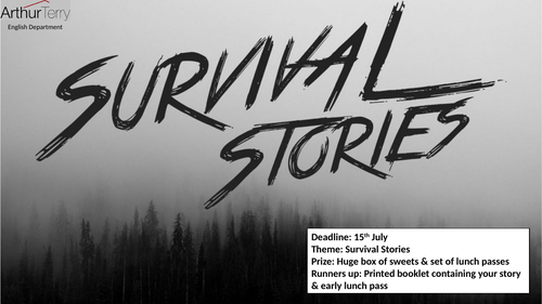 Survival Stories - Creative Writing Competition & Mini SOW | Teaching ...
