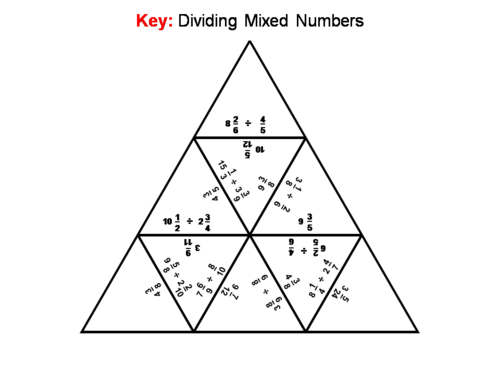 Dividing Mixed Numbers Game: Math Tarsia Puzzle | Teaching Resources