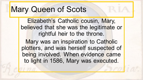 Queen Elizabeth I - Classroom Display Slides | Teaching Resources