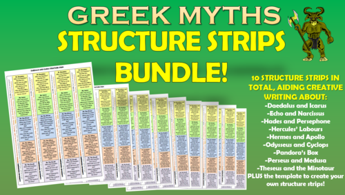 Greek Myths Creative Writing Structure Strips! | Teaching Resources