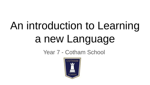Series of introductory lessons to prepare year 7 students for learning ...