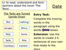 'The Twits' Four-Week Scheme of Work | Teaching Resources