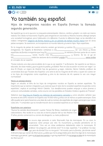 Spanish articles for Alevel | Teaching Resources