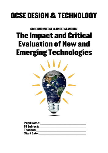 WJEC GCSE KS4 Core 211AB New Design & Technology Pupil Work Book New ...