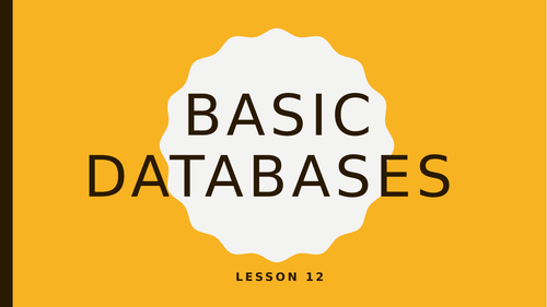 database presentation 2 | Teaching Resources