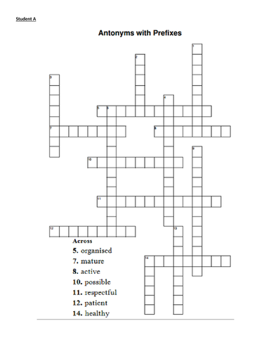 Antonyms with Prefixes | Teaching Resources