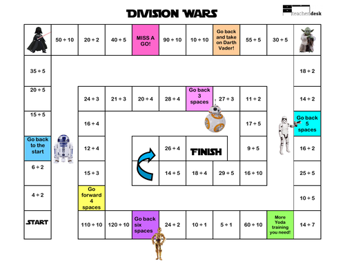 Division Wars Board Game | Teaching Resources