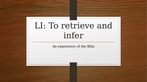 DERIC - The Blitz (Whole Class Reading) | Teaching Resources