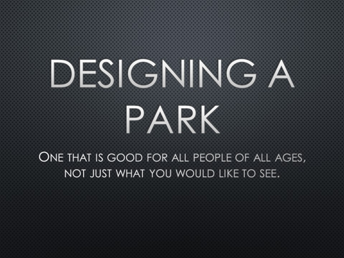 Healthy living - Design a park (complete lesson) | Teaching Resources