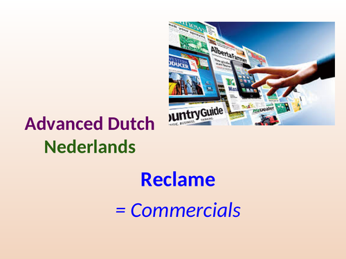 Intermediate Dutch - Advertising - Suitable for B1-B2 Learners ...