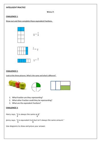 Year 4 fractions weekly plan | Teaching Resources
