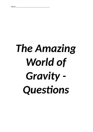 End of year Documentary - Yr12 Physics Gravity | Teaching Resources