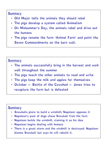 Animal Farm GCSE Revision - Part 1 of 3 | Teaching Resources