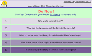 Animal Farm GCSE Revision - Part 1 of 3 | Teaching Resources