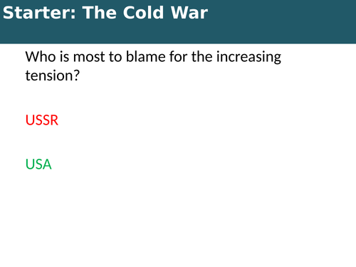 Cold War 1945-49 | Teaching Resources