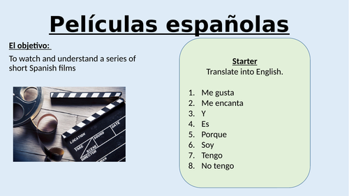 Spanish short film festival lesson | Teaching Resources