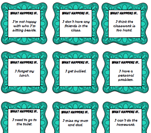 Back to School- Worry Cards | Teaching Resources