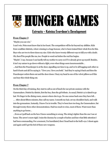 The Hunger Games - Katniss Everdeen! | Teaching Resources