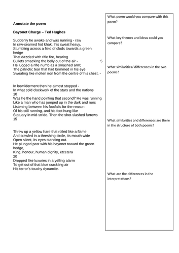 AQA Power and Conflict Poetry FULL revision/homework pack | Teaching ...