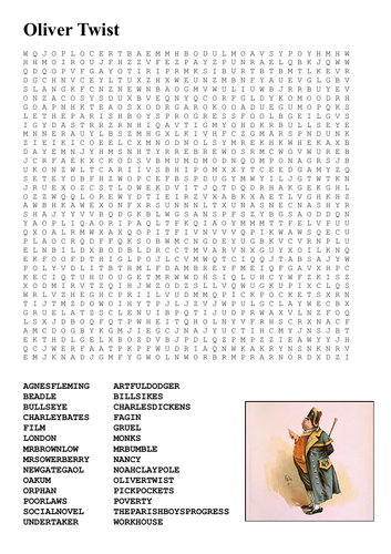 Oliver Twist Word Search | Teaching Resources