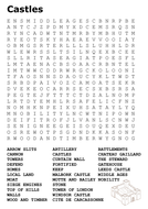 Castles Word Search | Teaching Resources