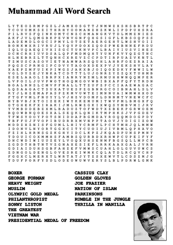 Muhammad Ali Word Search | Teaching Resources
