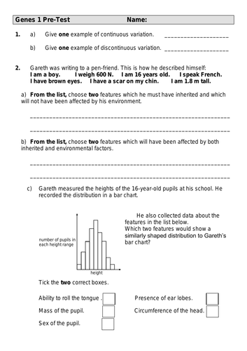 New KS3 Science: Genes - Variation (Lesson 1) | Teaching Resources