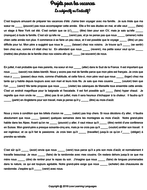 French subjunctive or indicative worksheet - Complétez les phrases ...