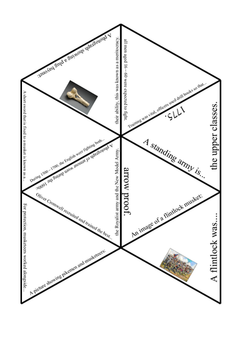 Warfare 1500-1700 Tarsia Revision Puzzle | Teaching Resources