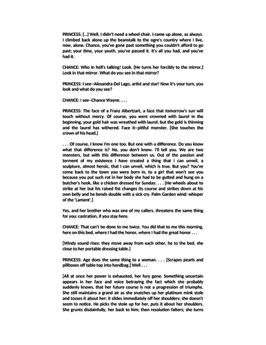 Tennessee Williams' 'Sweet Bird of Youth' lesson 9 - Act 3 | Teaching ...