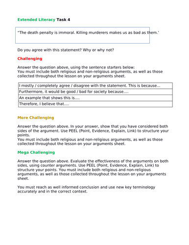 The Death Penalty / Capital Punishment | Teaching Resources